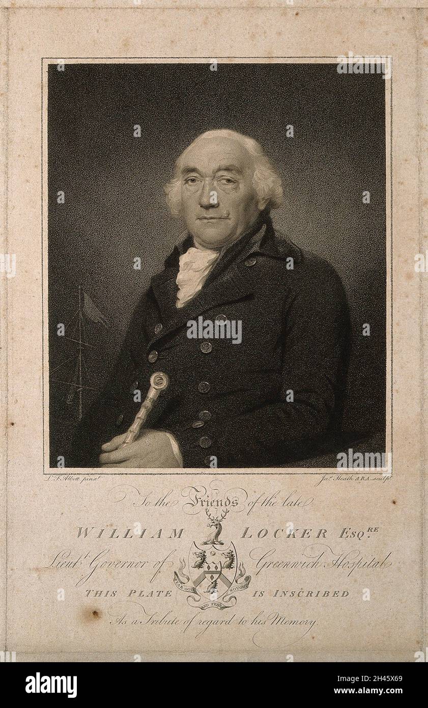 William Locker. Stipple engraving by J. Heath after L. F. Abbott Stock ...