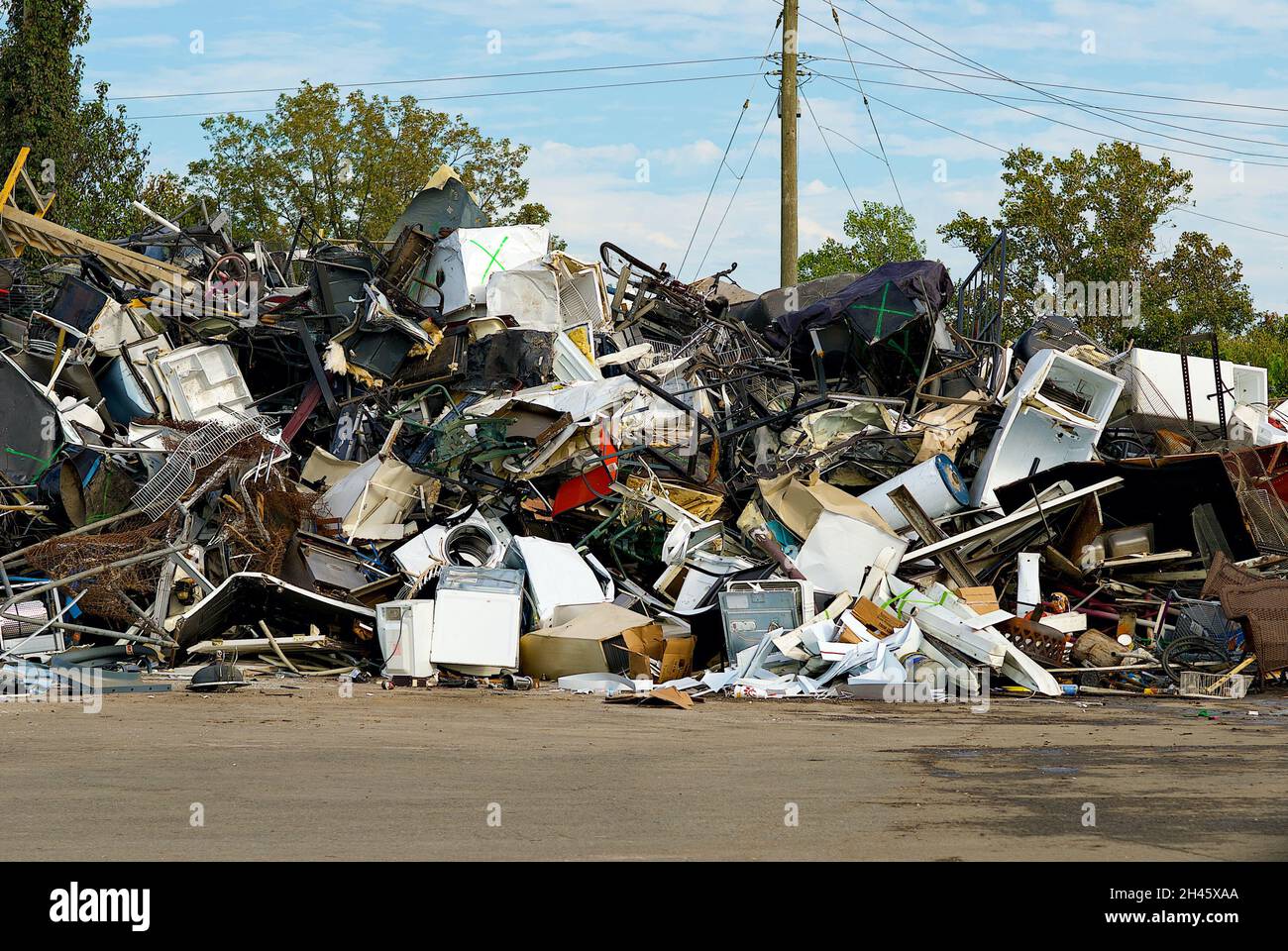 A variety of household items dumped off by citizens at a county ...