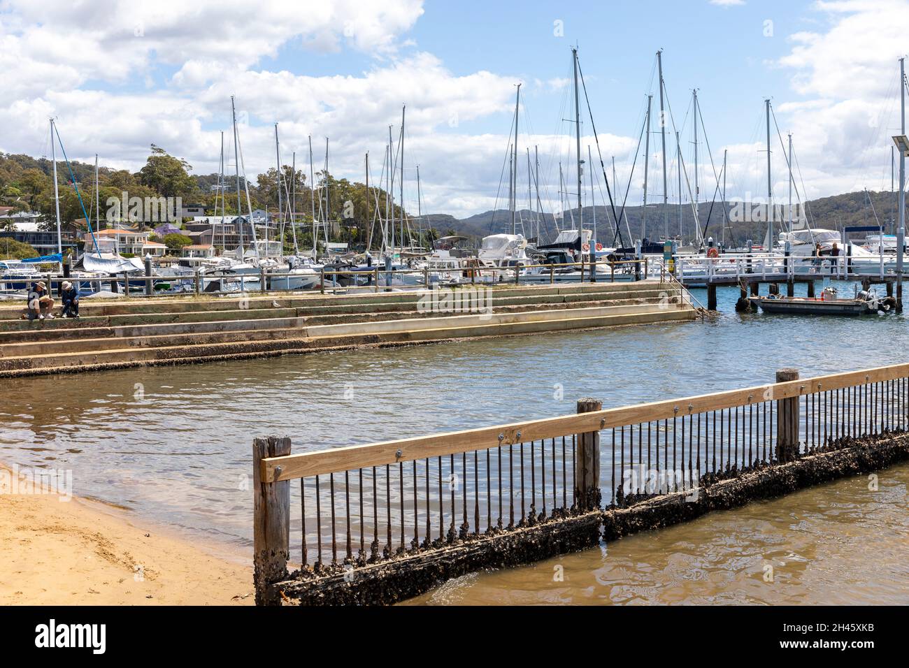 Bayview,Sydney historic wharf and Bayview baths on the shores of ...