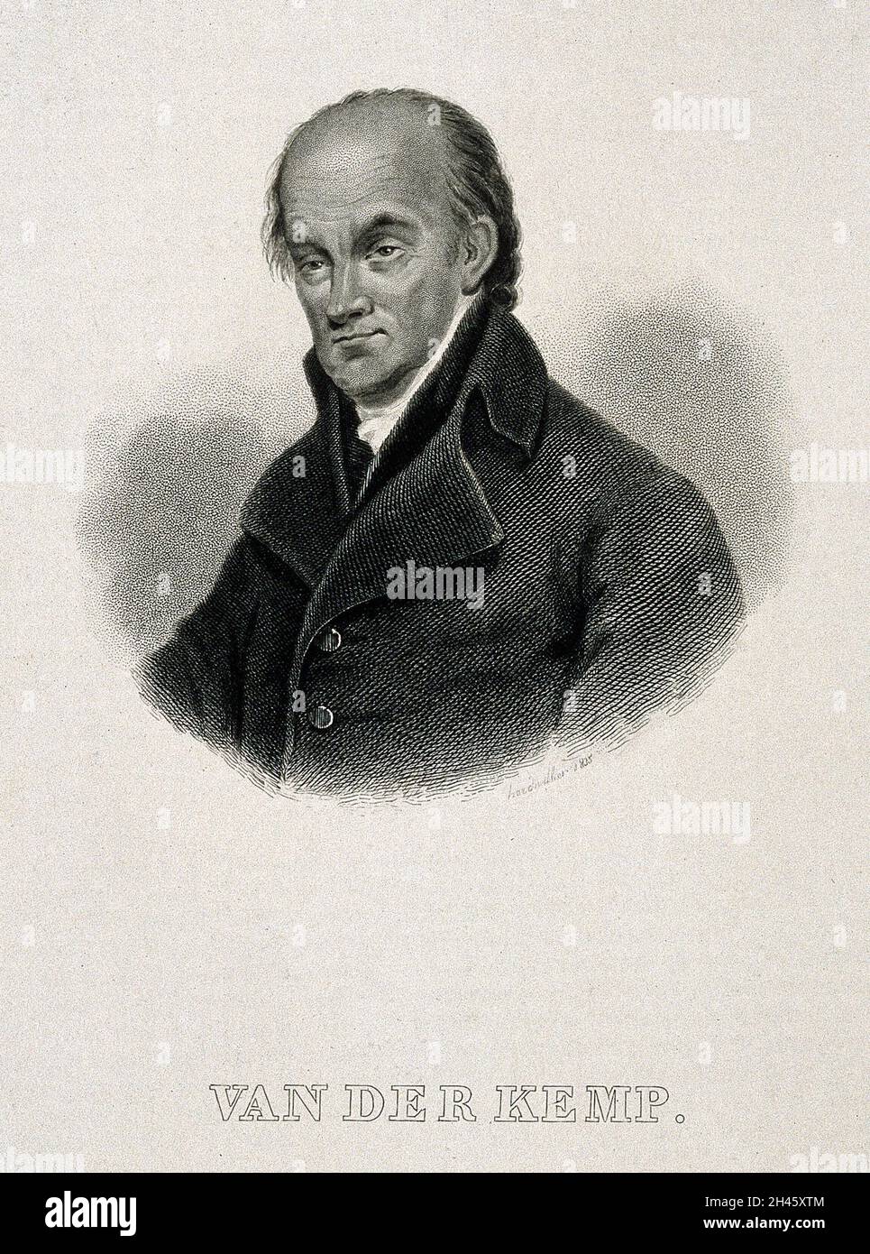 Johannes Theodorus van der Kemp. Engraving after C. A. d'Hardiviller ...