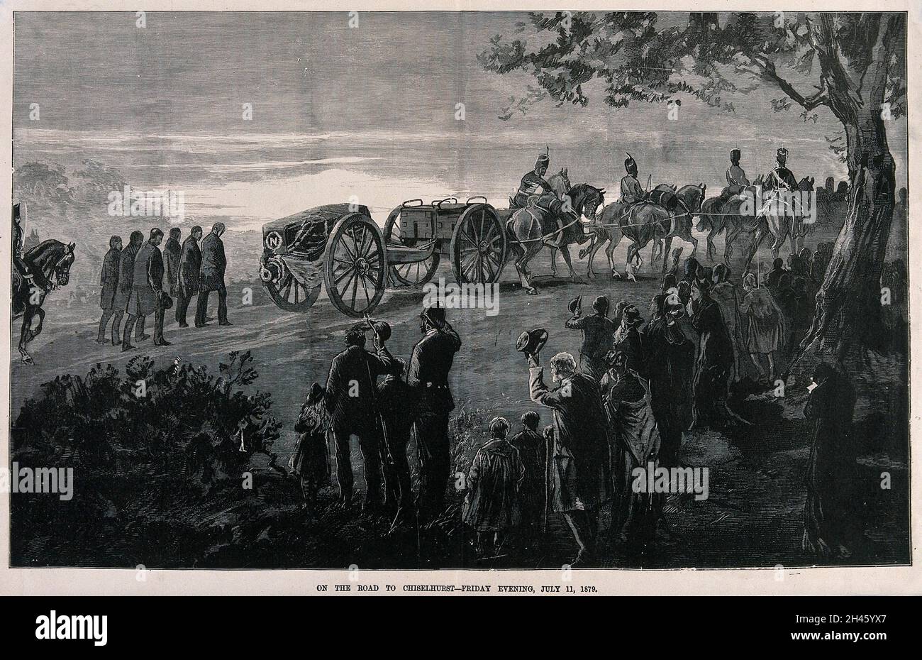 The transferral of the coffin of Napoleon III to Chiselhurst in 1878 ...