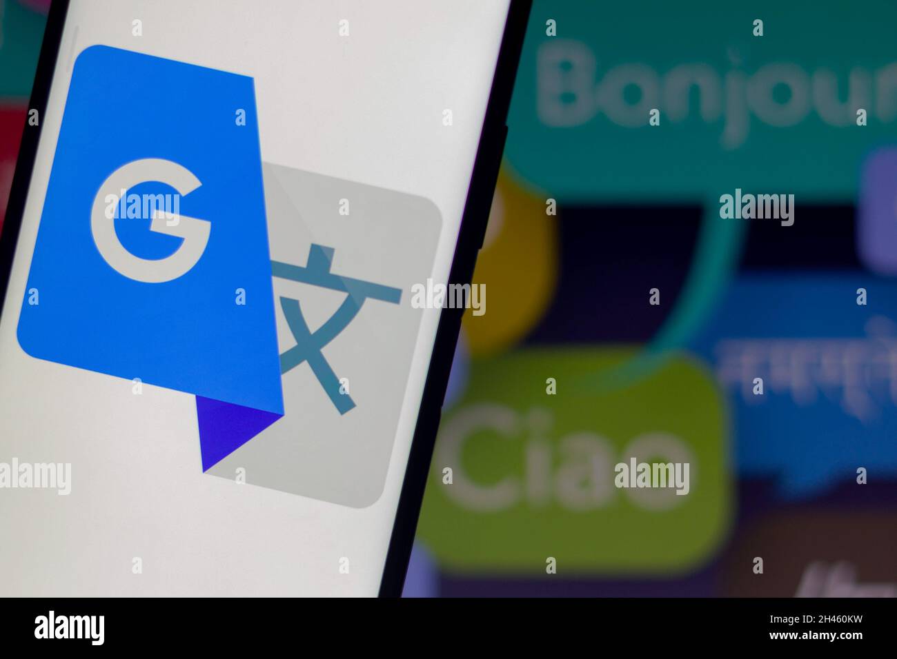 Brazil. 31st Oct, 2021. In this photo illustration the Google Translate ...