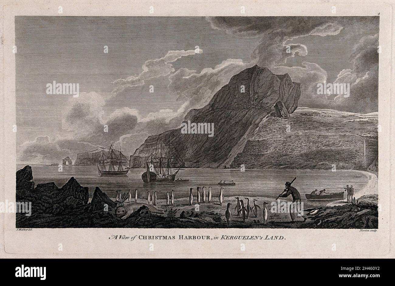 Christmas Harbour in Kerguelen Island (South Indian Ocean), Captain ...