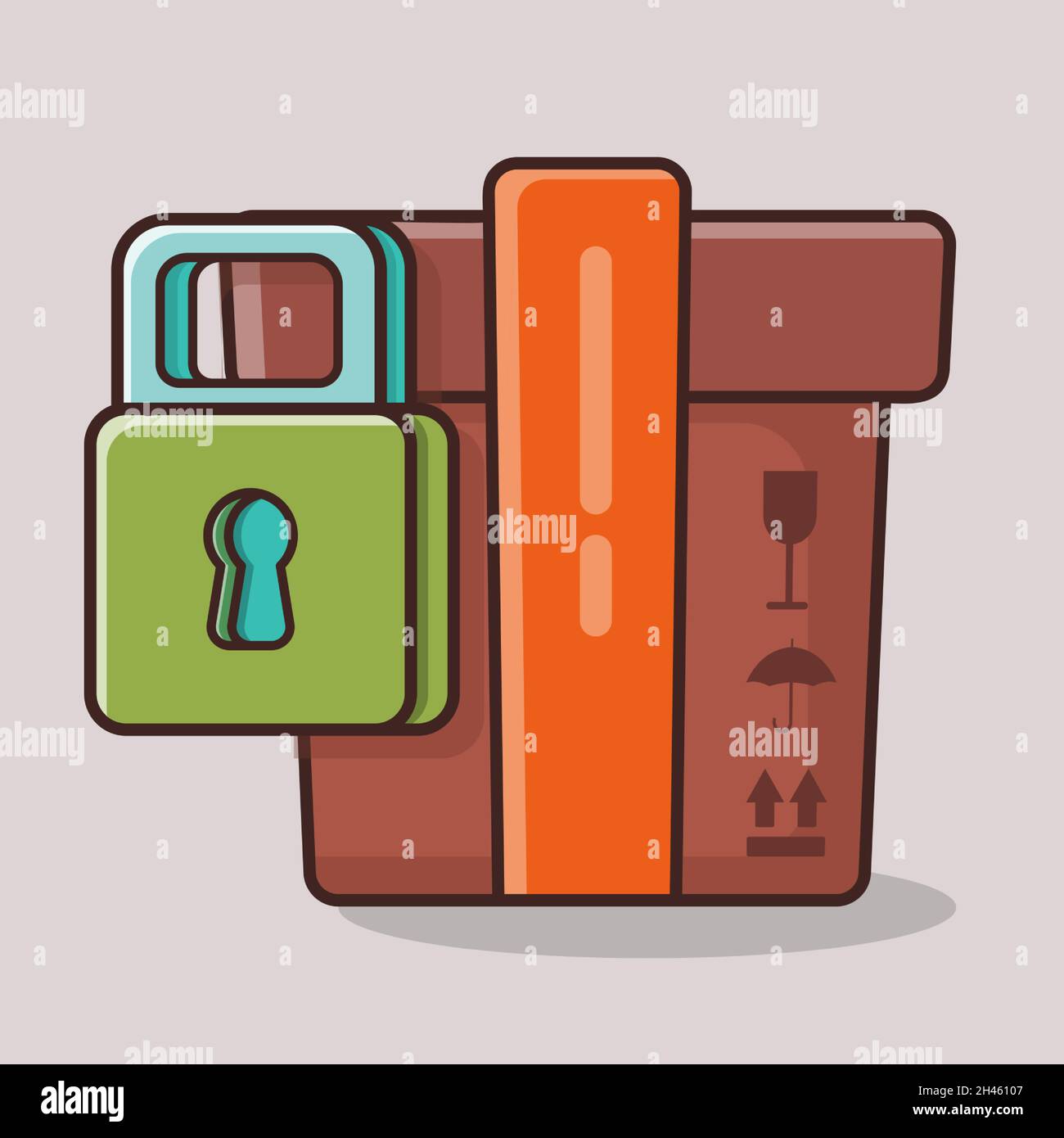 secret delivery package concept isolated cartoon vector illustration in ...