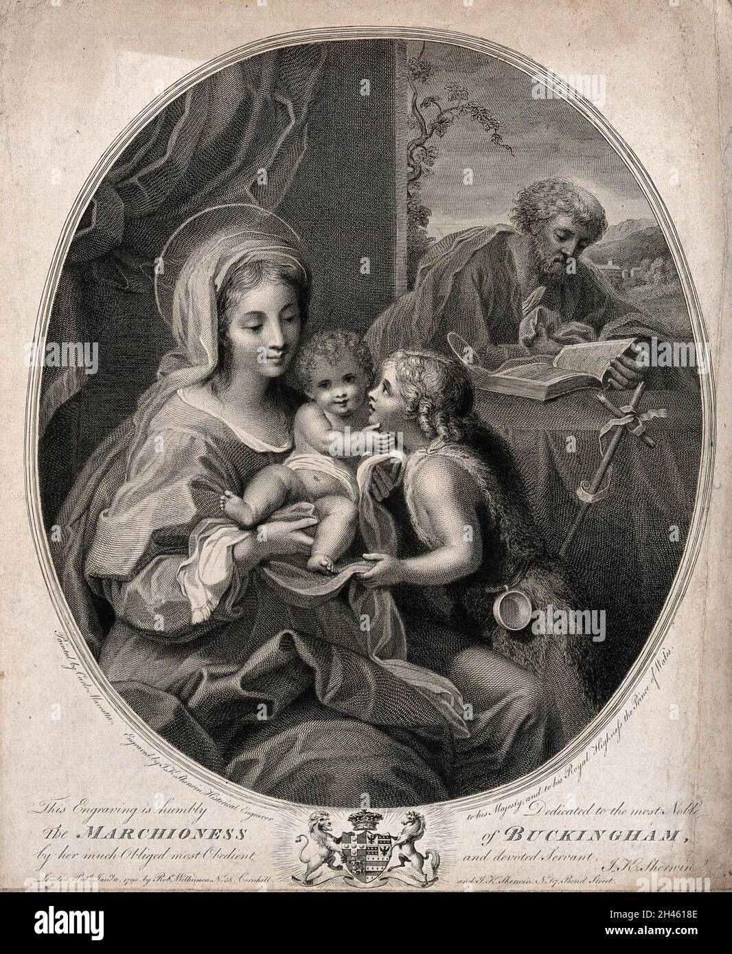 Saint Mary (the Blessed Virgin) and Saint Joseph with the Christ Child ...