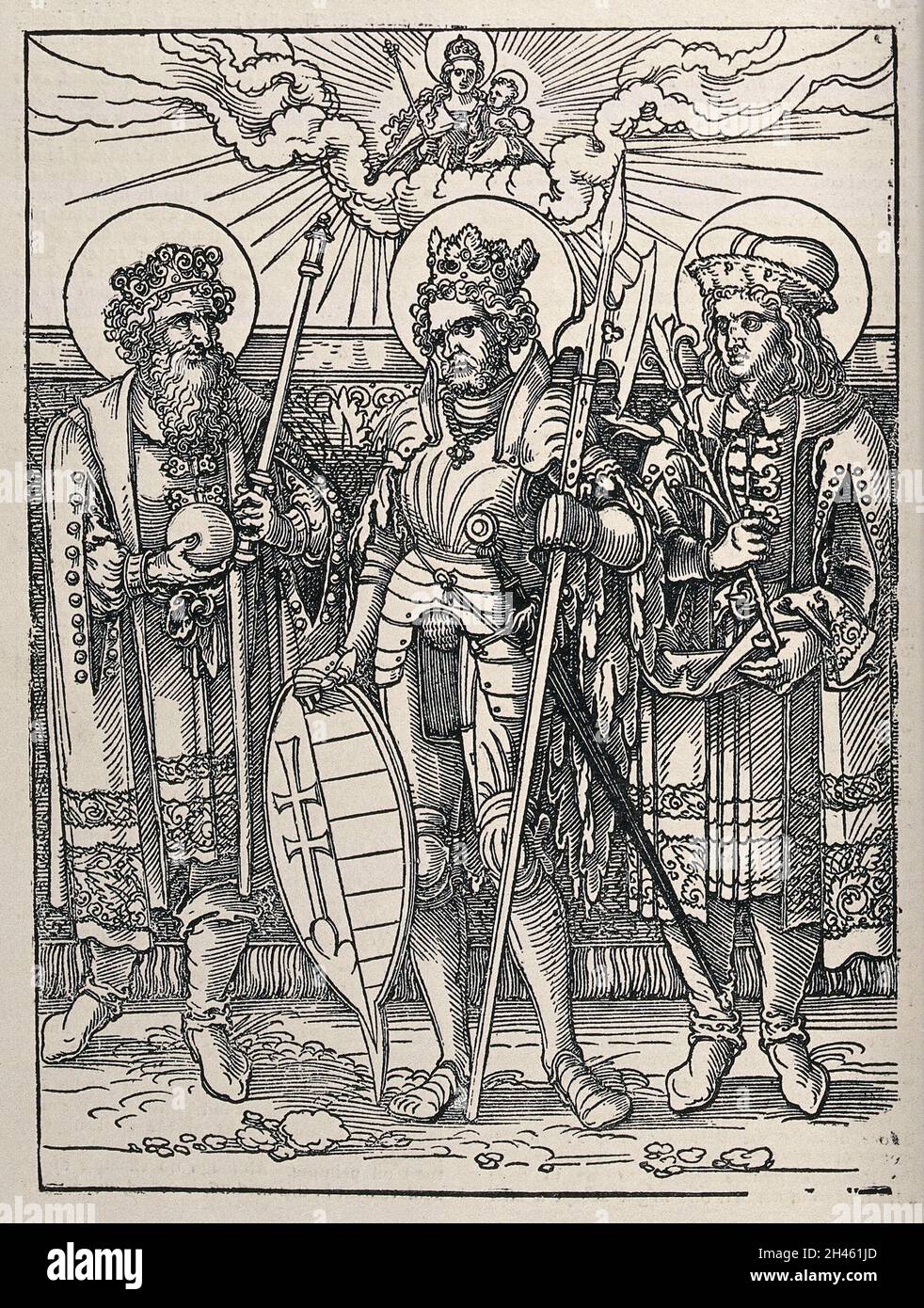 Saint Stephen, Saint Ladislas with Saint Emeric and Saint Mary (the ...