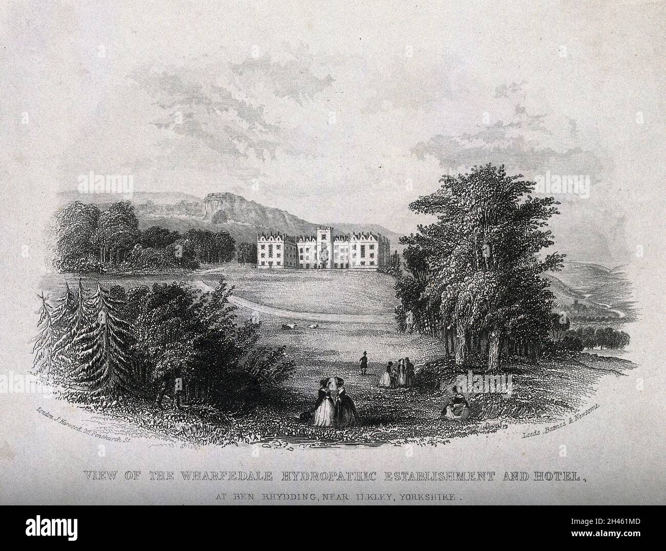 The Wharfedale hydropathic establishment and hotel (Ben Rhydding) with ...