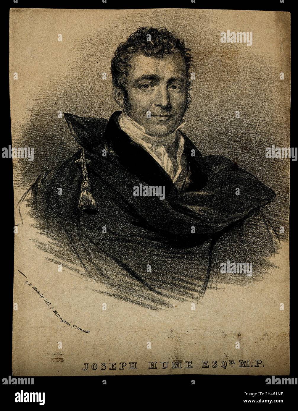 Joseph Hume. Lithograph Stock Photo - Alamy