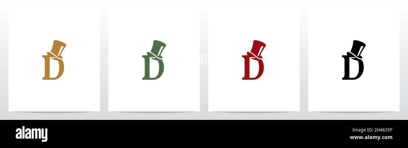 Top Hat On Letter Logo Design D Stock Vector Image & Art - Alamy