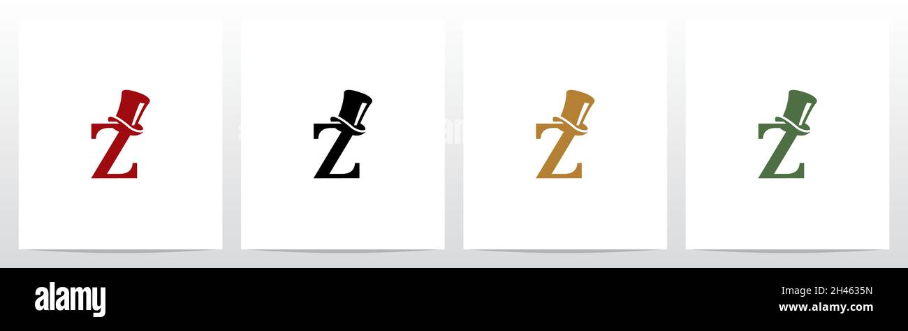 Top Hat On Letter Logo Design Z Stock Vector Image & Art - Alamy
