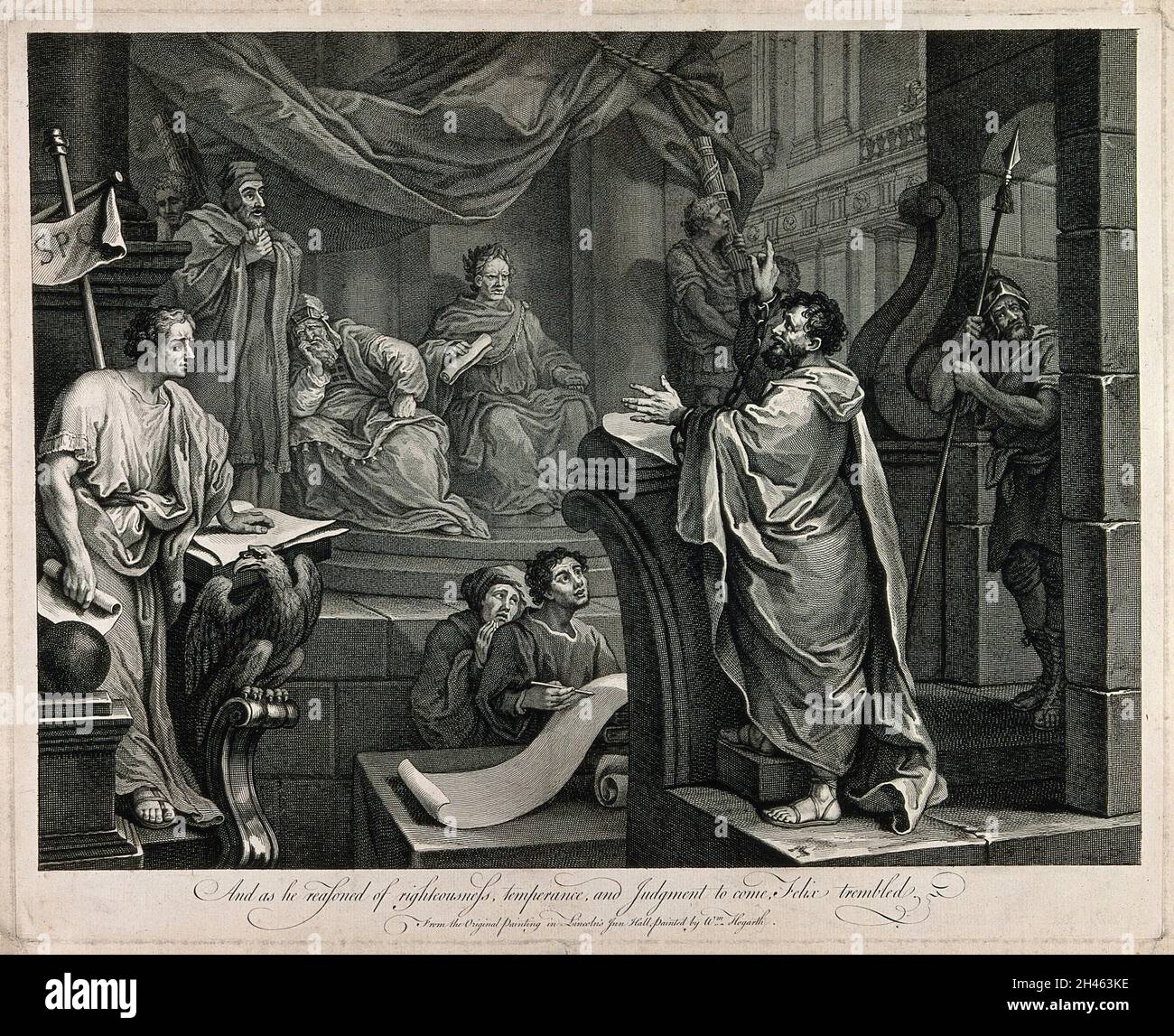 Saint Paul. Engraving after W. Hogarth Stock Photo - Alamy