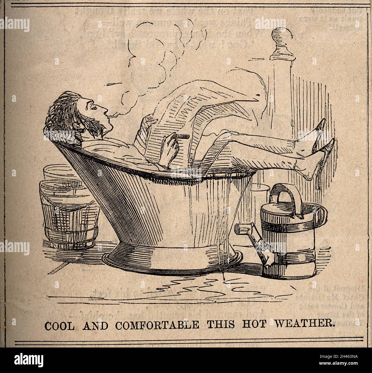 Man in bath smoking hi-res stock photography and images - Alamy