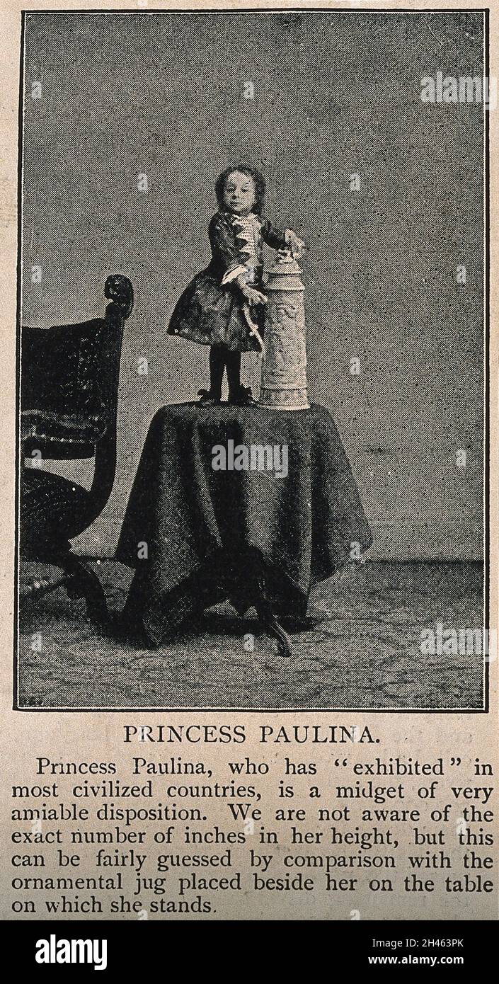 Princess Paulina, a dwarf. Reproduction of a photograph Stock Photo - Alamy