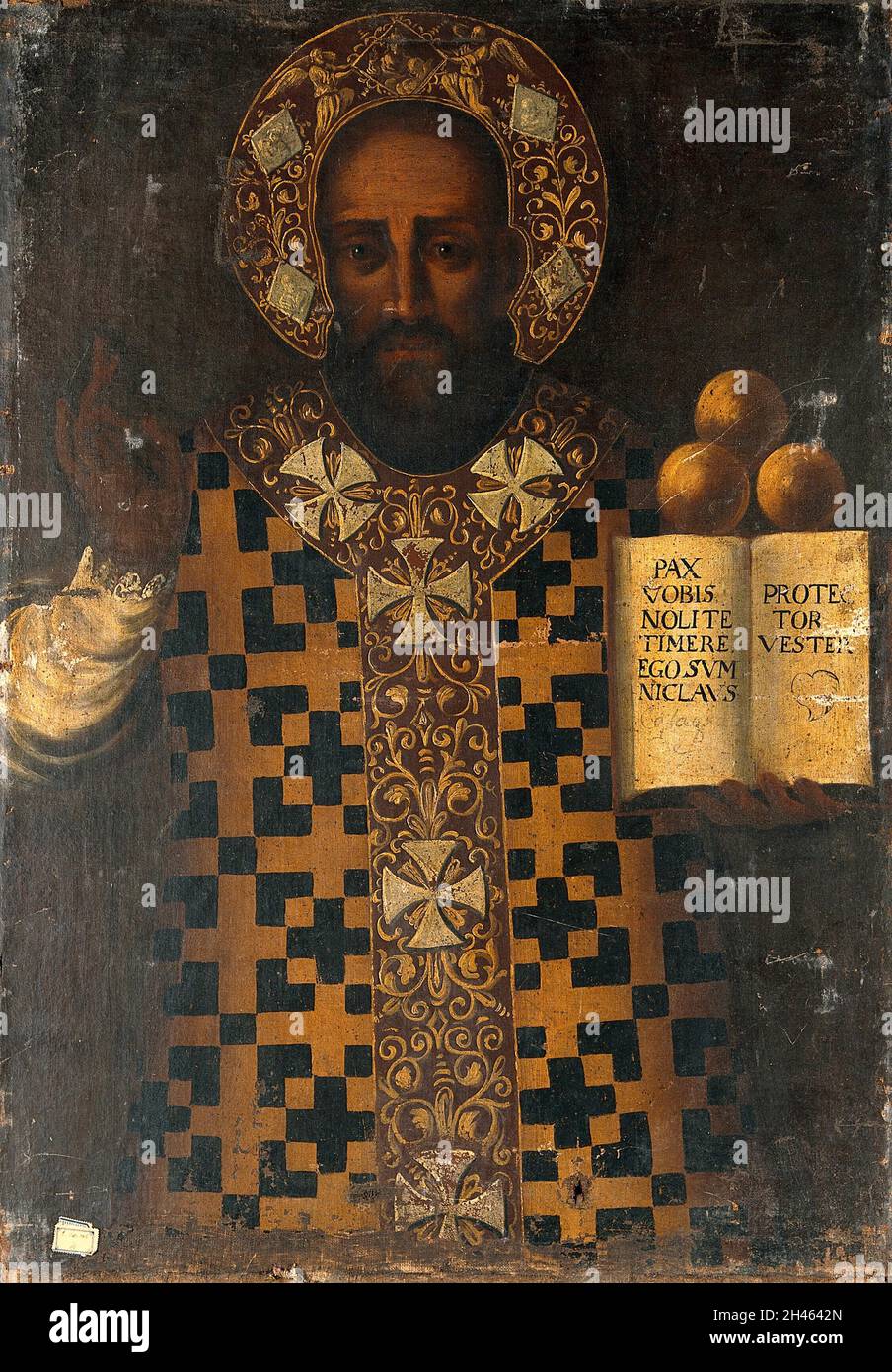 Saint Nicholas. Oil painting Stock Photo - Alamy