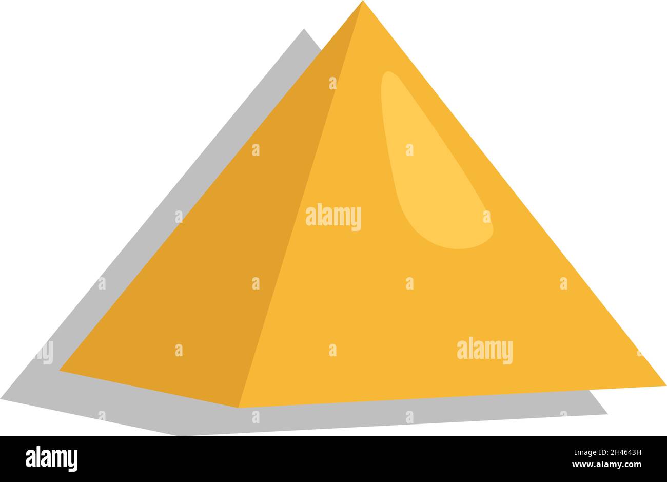 African pyramid, illustration, vector, on a white background Stock ...