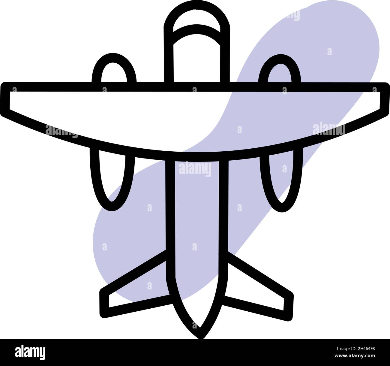 Inovative airplane, illustration, vector, on a white background Stock ...