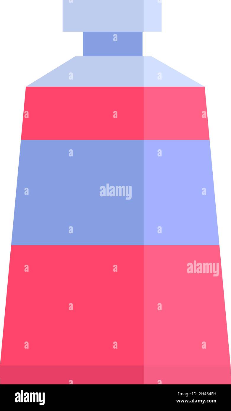 Pink oil color, illustration, vector, on a white background Stock ...