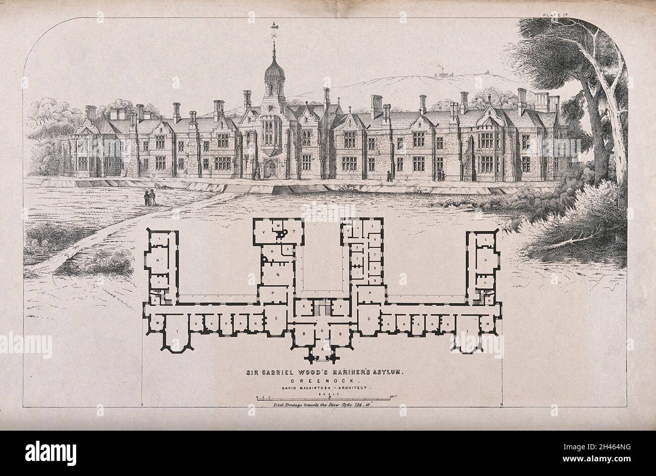 Sir Gabriel Wood's Mariner's Asylum, Grennock, Renfrew, Scotland: with ...