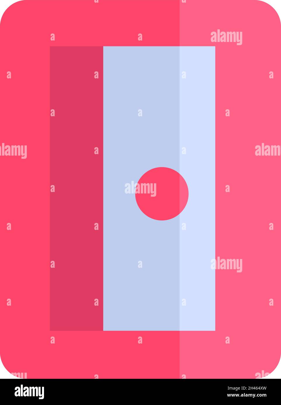 Pink pencil sharpener, illustration, vector, on a white background ...