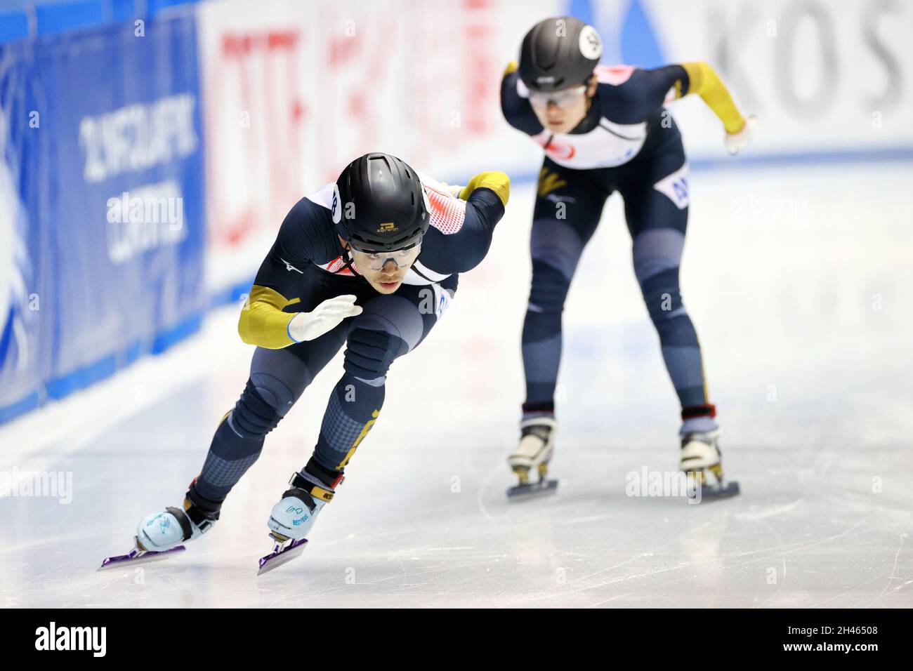 Short Track Speed Skating Mixed Team Relay Final High Resolution Stock ...