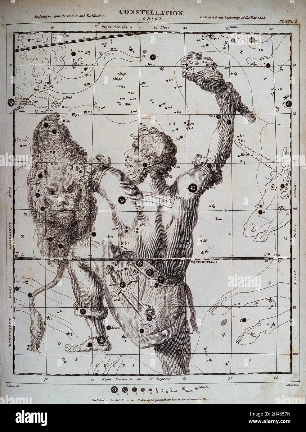 Map of orion constellation hi-res stock photography and images - Alamy