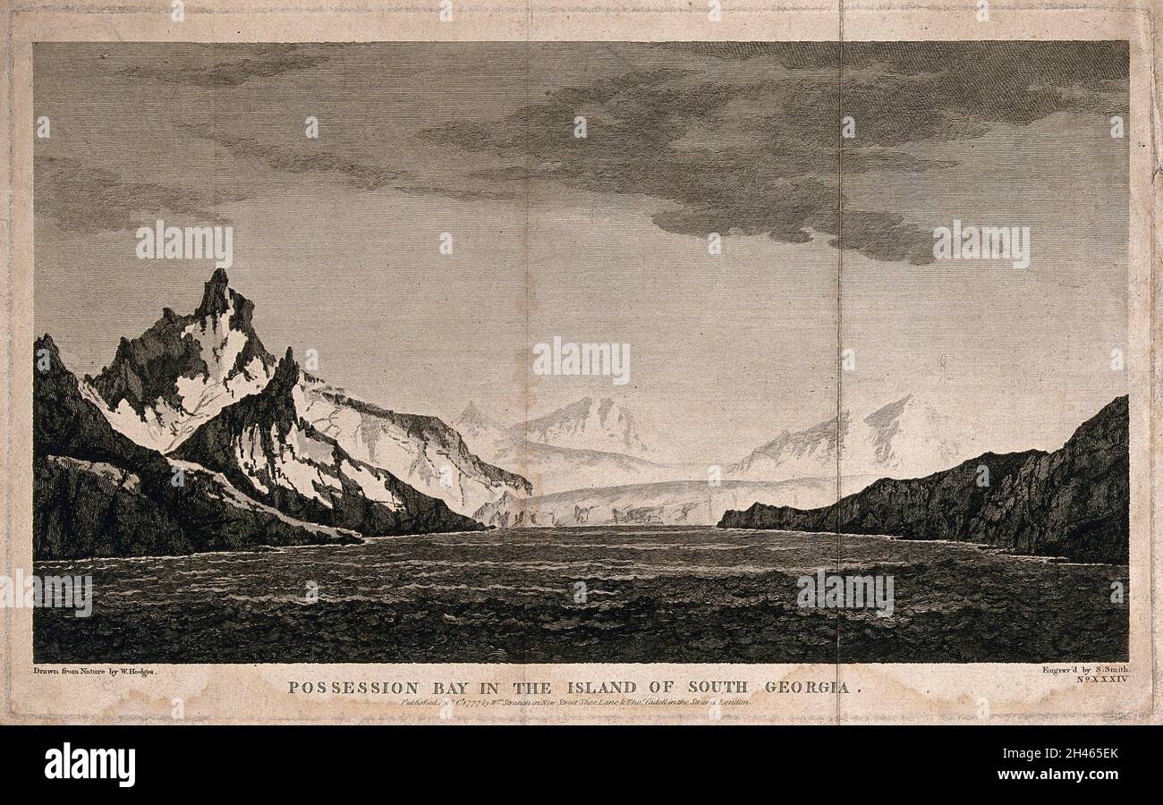 Possession Bay in the island of South Georgia. Engraving by S. Smith ...