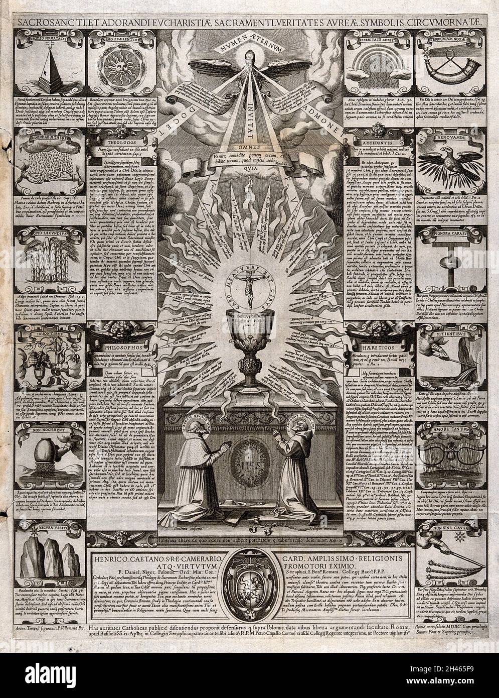 The Eucharist venerated by Saint Bonaventure and Saint Anthony of Padua ...