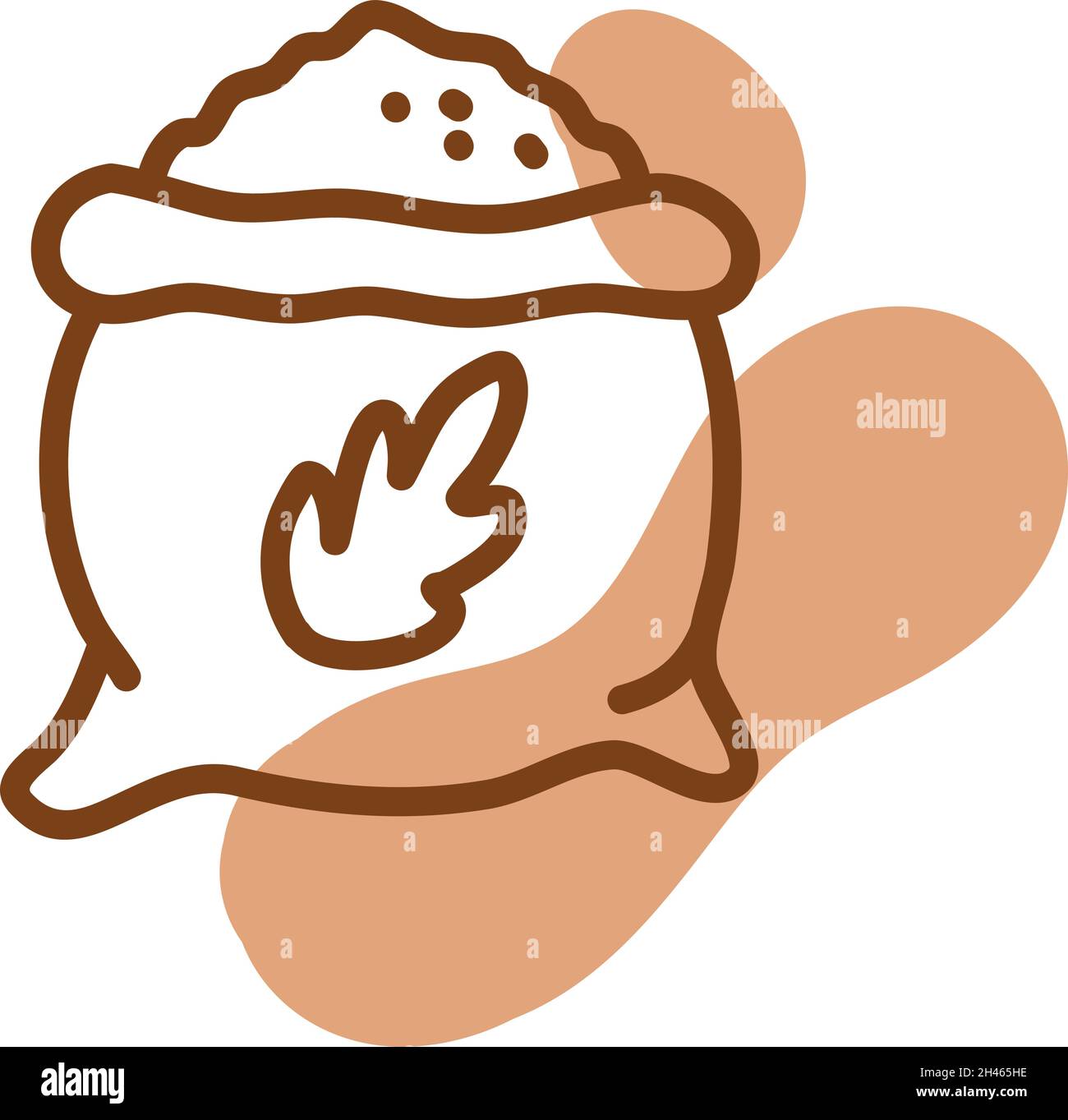 Bakery flour, illustration, vector, on a white background Stock Vector ...