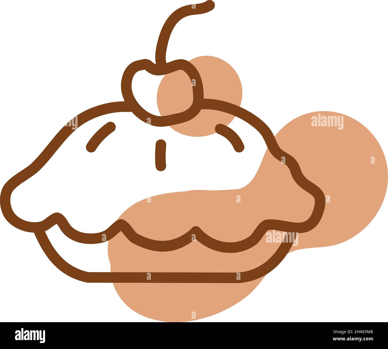 Baked pie, illustration, vector, on a white background Stock Vector ...