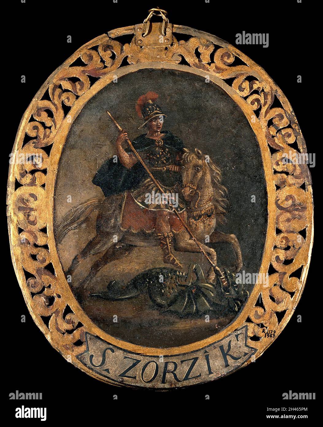 Saint George. Oil painting by a Georgian painter Stock Photo - Alamy