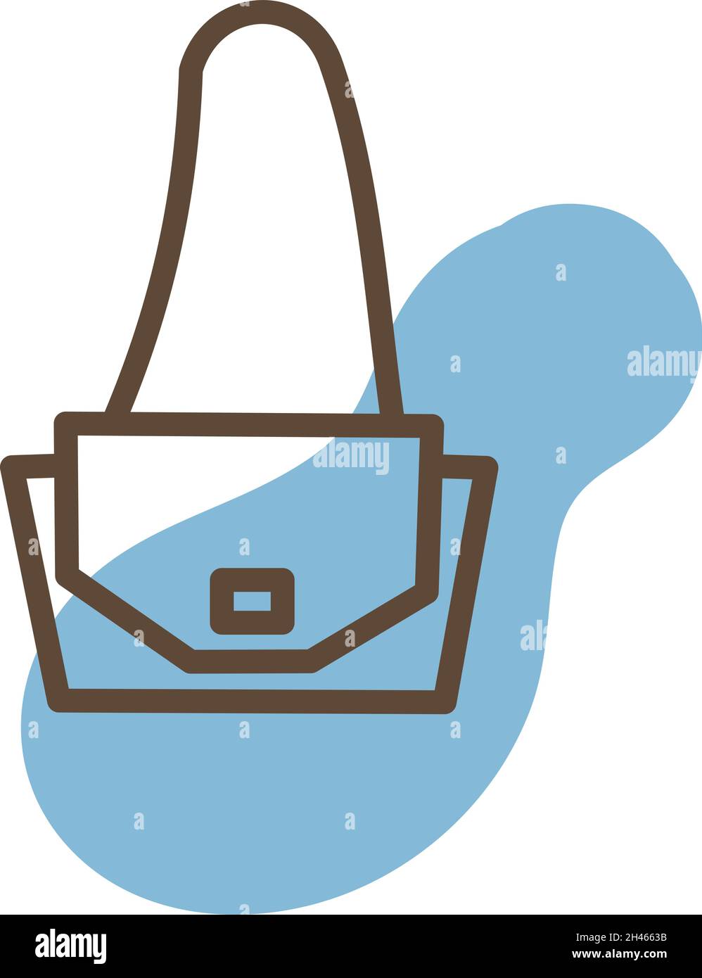 Blue shoulder bag, illustration, vector, on a white background Stock ...