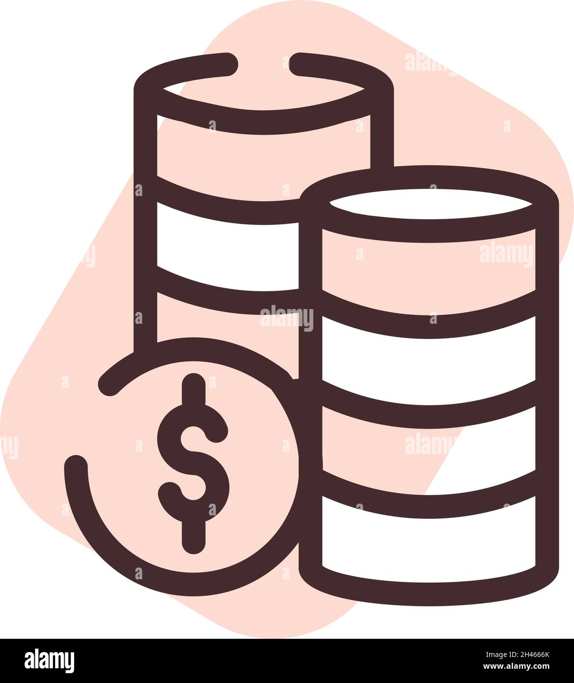 Bank coins, illustration, vector, on a white background Stock Vector Image & Art - Alamy