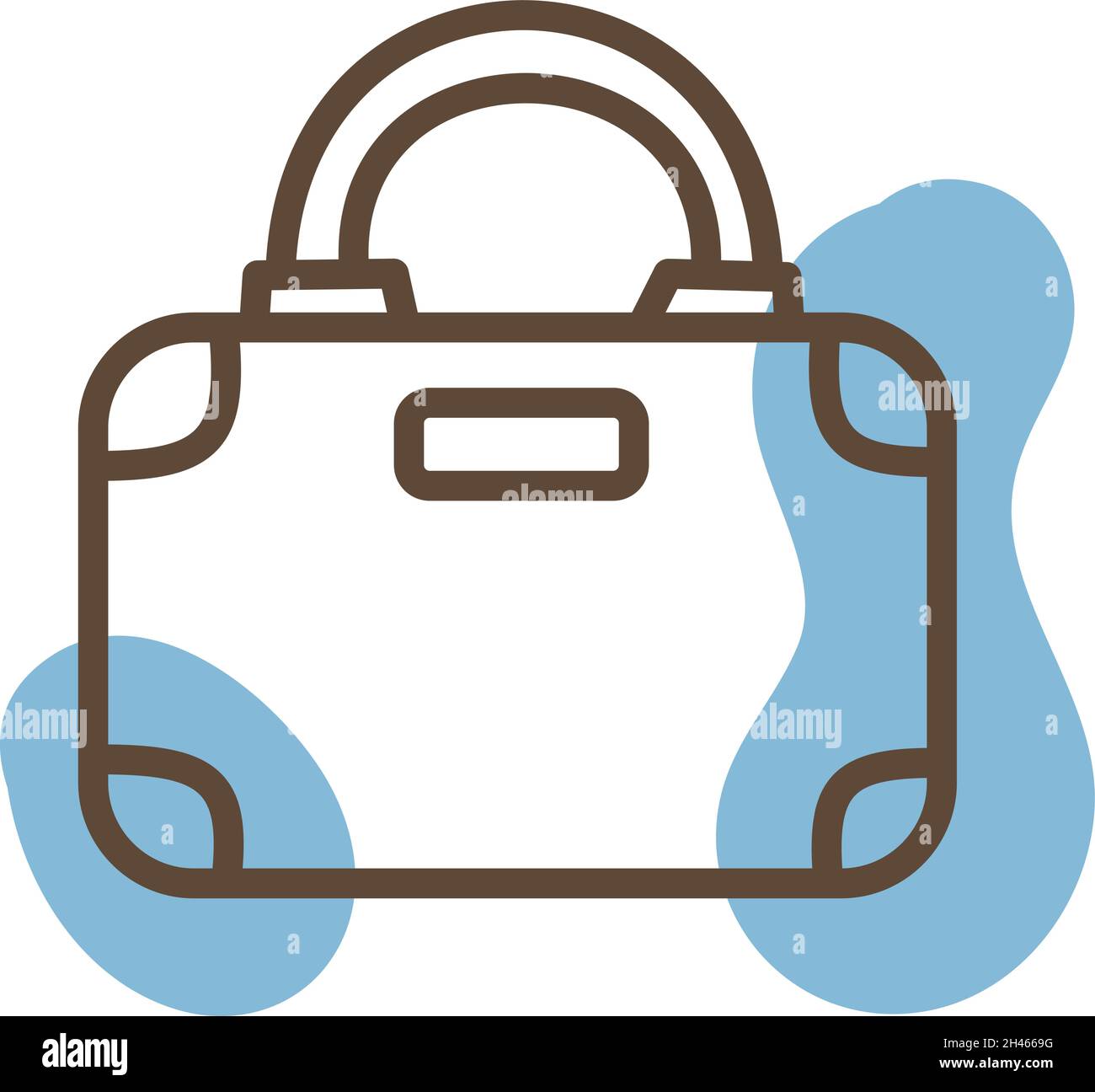 Blue simple handbag, illustration, vector, on a white background Stock ...