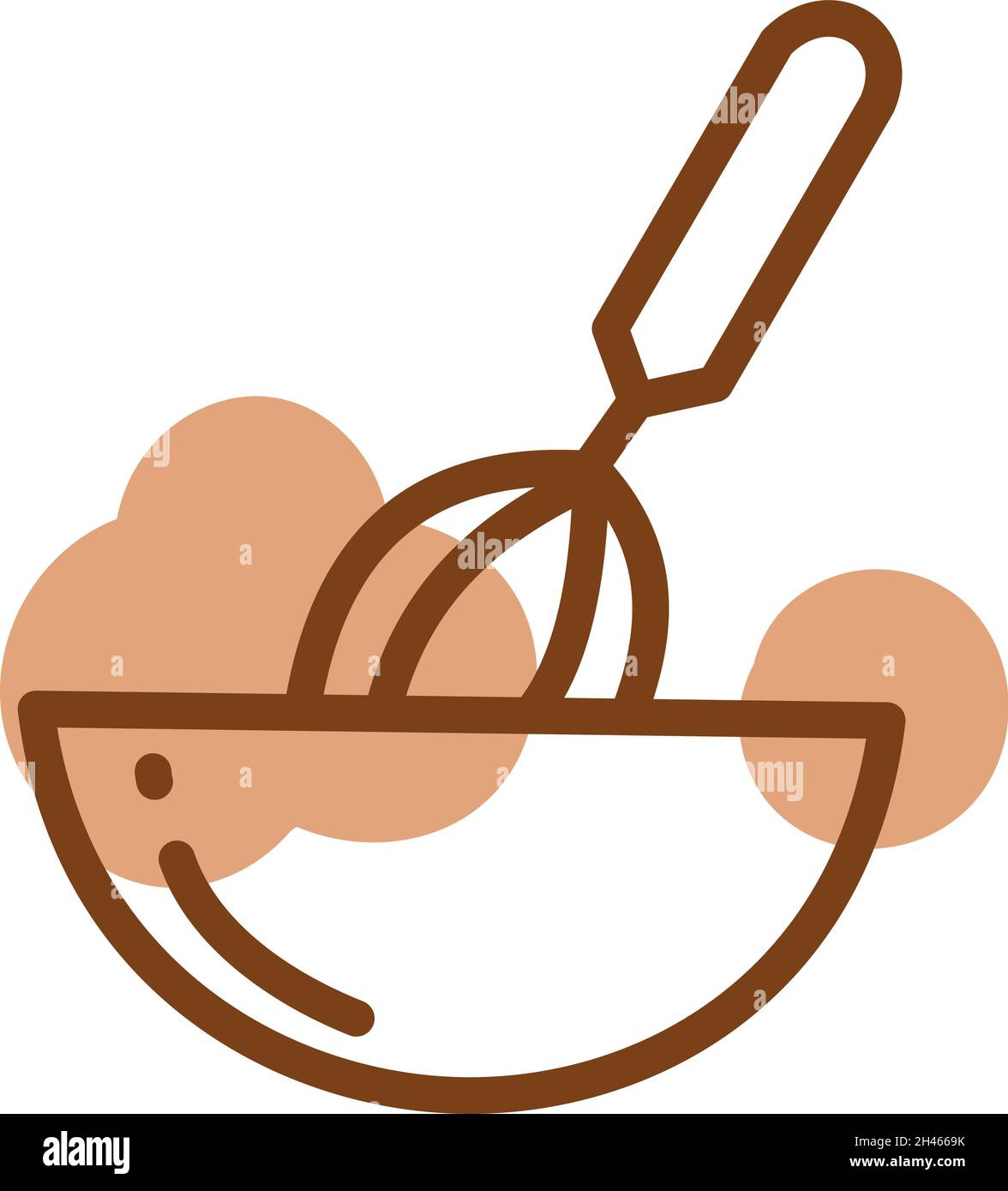 Mixing dough, illustration, vector, on a white background Stock Vector ...