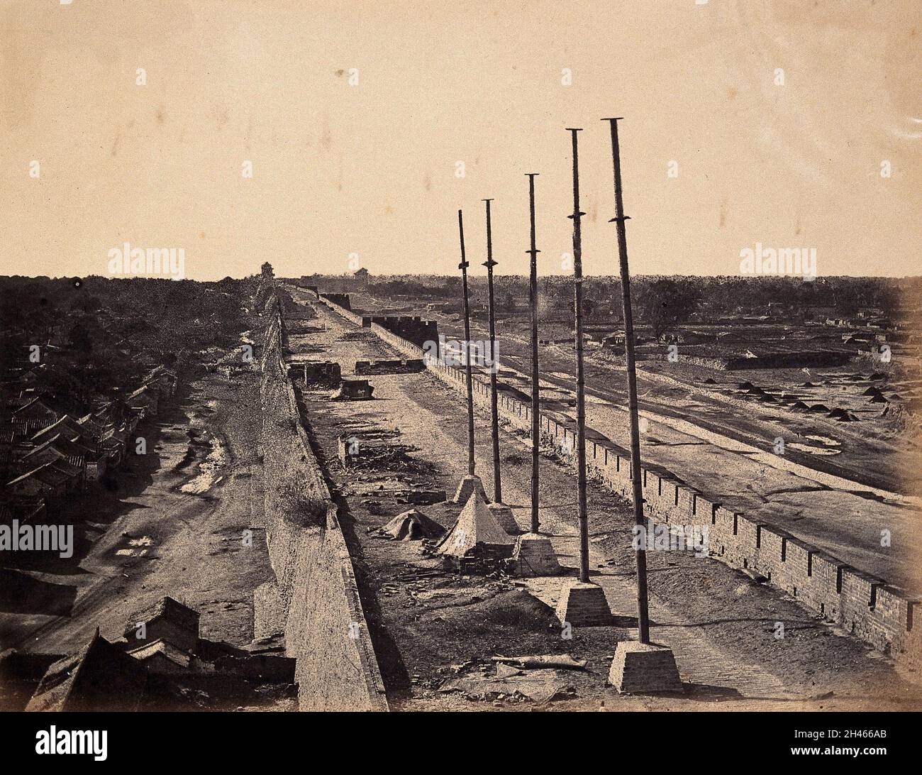 Beijing, China: walls running from the Anting Gate, after capture by ...
