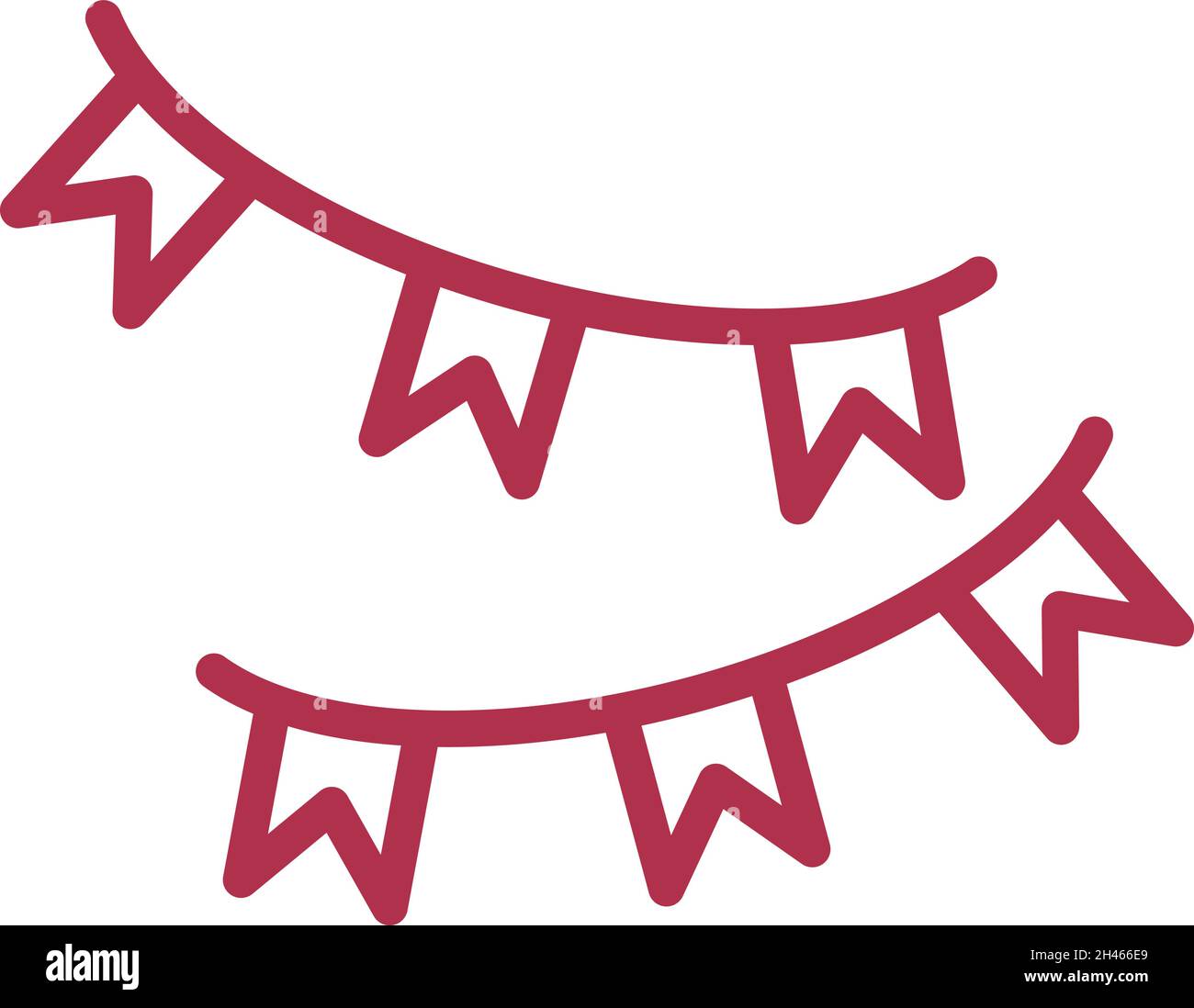 Birthday decorations, illustration, vector, on a white background Stock ...