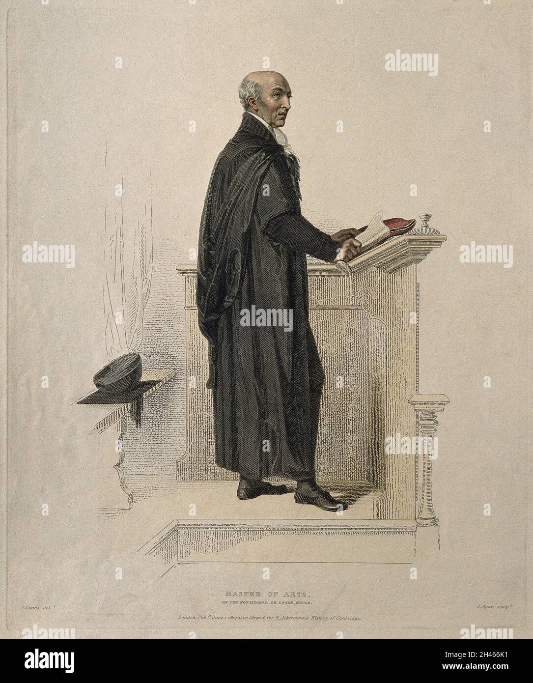 William Farish. Line engraving by J. Agar, 1814, after T. Uwins Stock ...