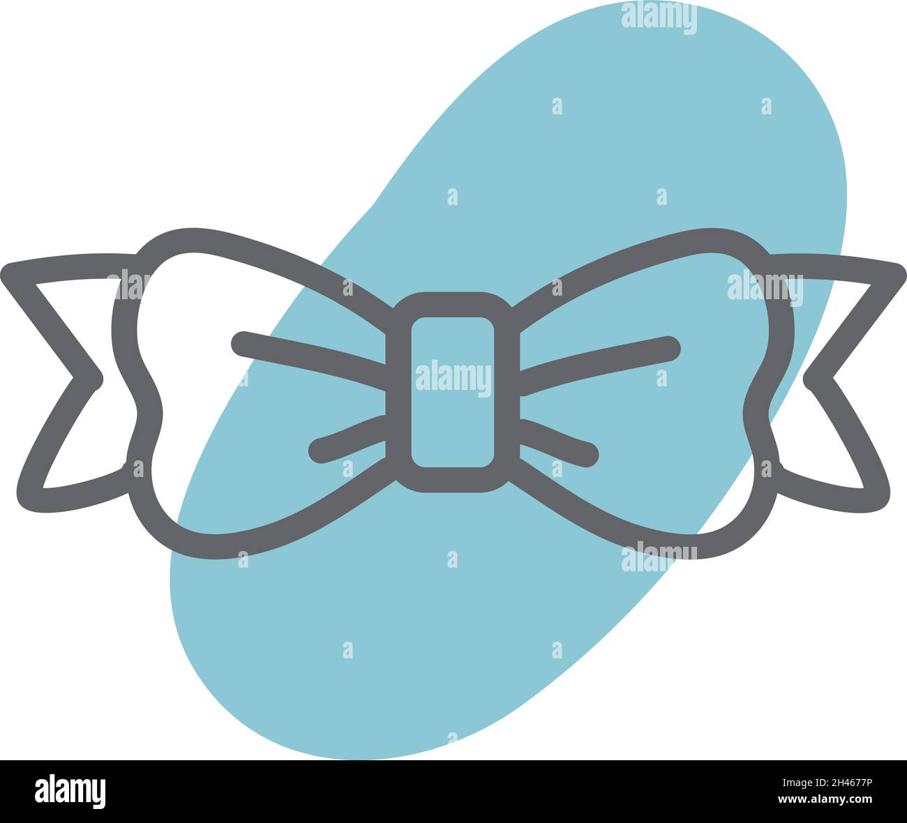 Simple blue bow, illustration, vector, on a white background Stock ...
