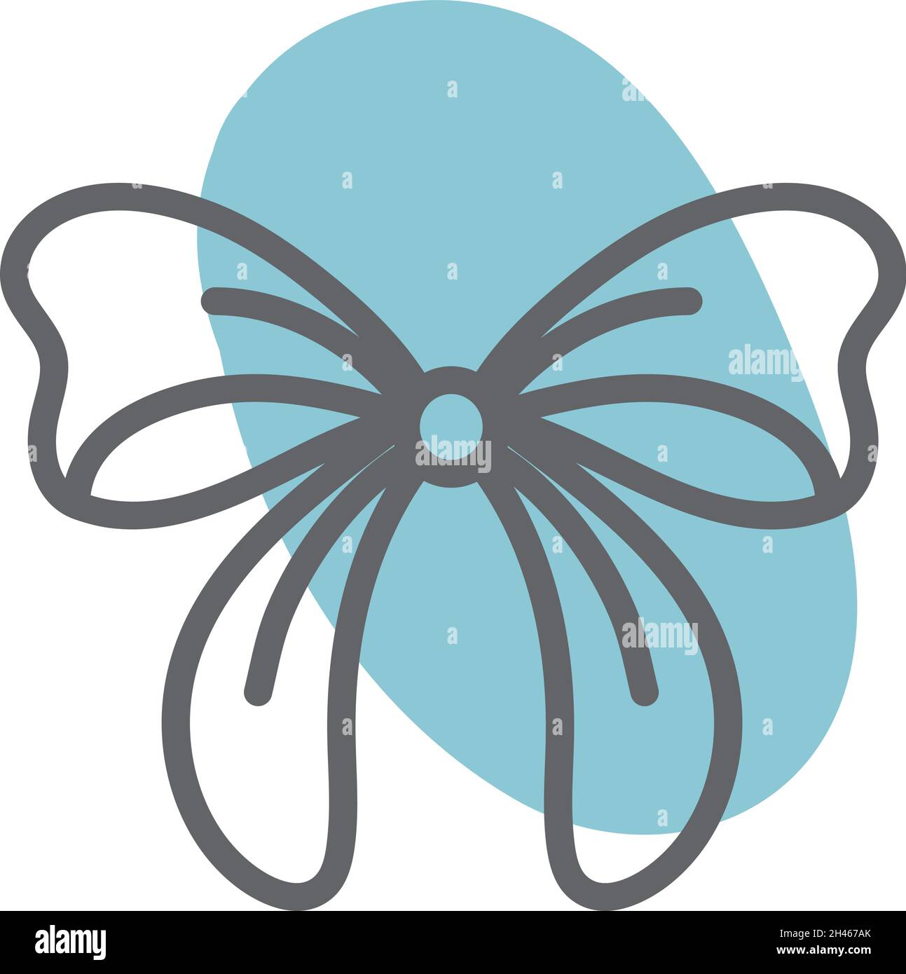 Light blue ribbon, illustration, vector, on a white background Stock ...
