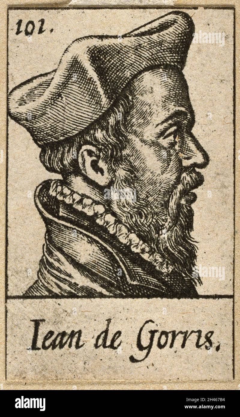 Jean de Gorris [Gorraeus]. Line engraving Stock Photo - Alamy