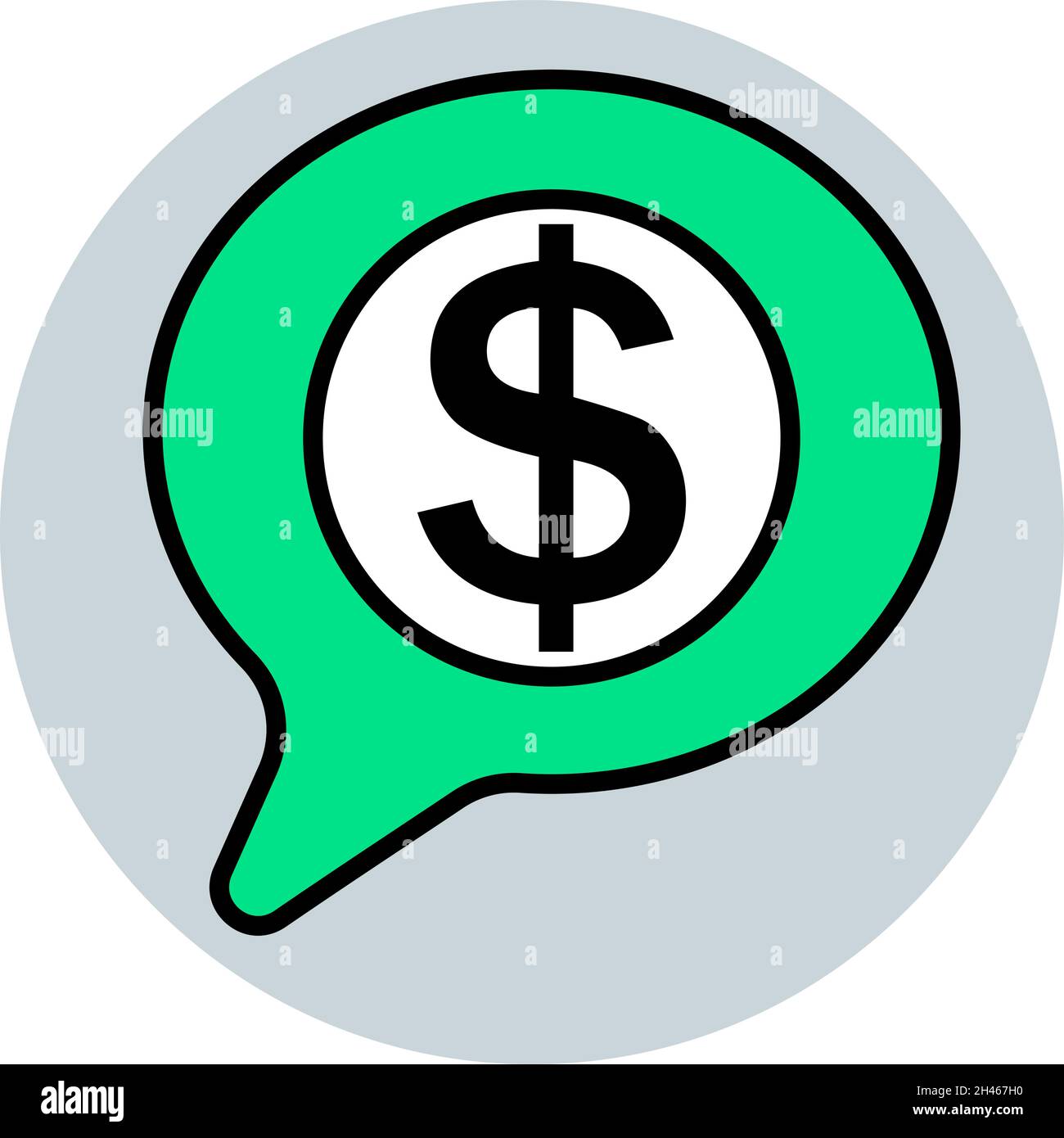 Money talk, illustration, vector, on a white background Stock Vector ...