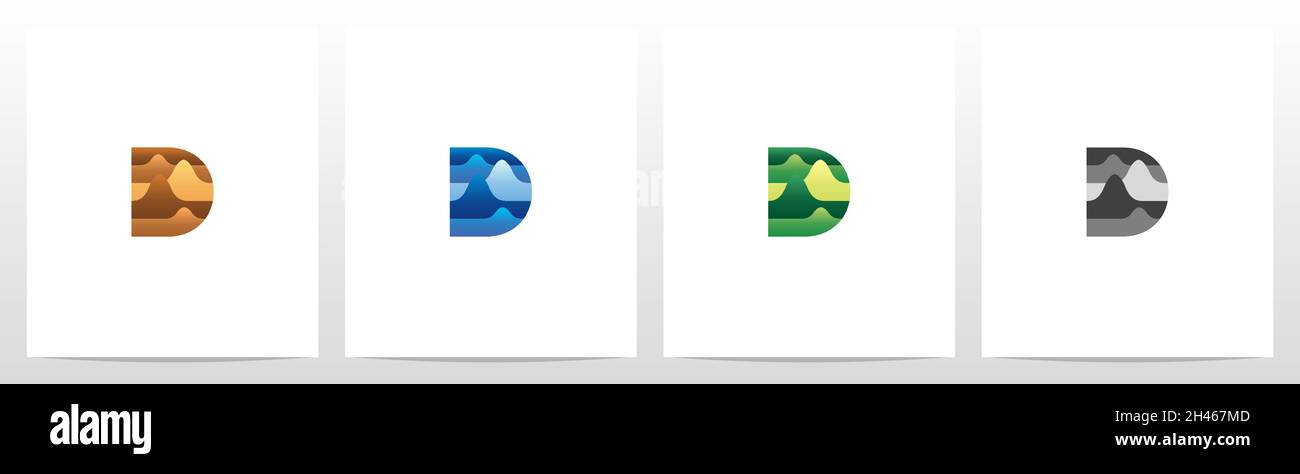 Terrain Landscape On Letter Logo Design D Stock Vector Image & Art - Alamy
