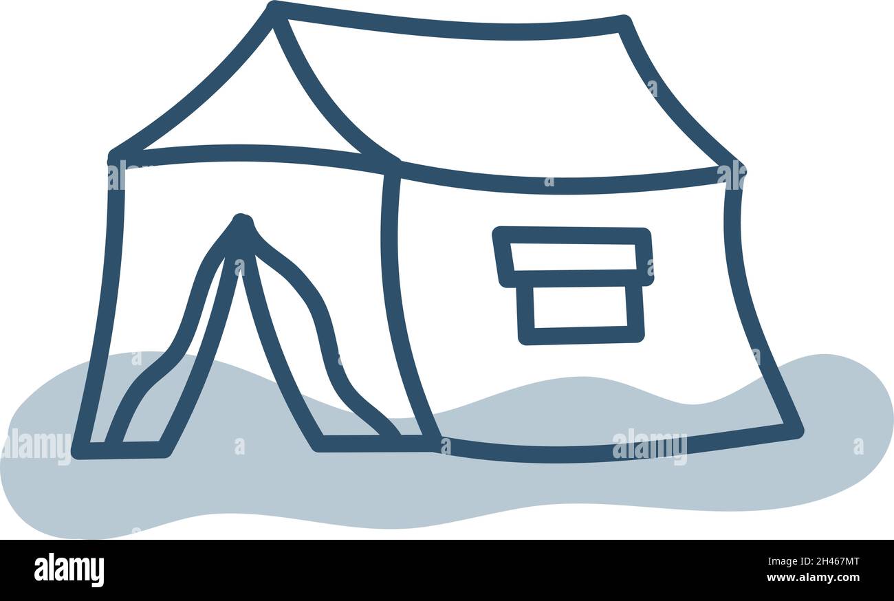 Rooftop tent, illustration, vector, on a white background Stock Vector ...
