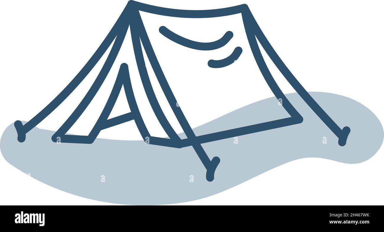 Pyramid tent, illustration, vector, on a white background Stock Vector ...