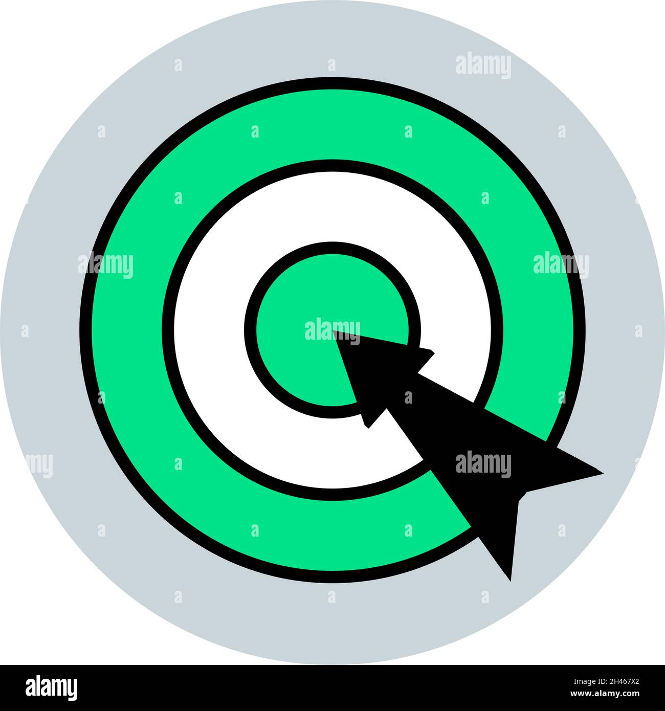 Goal target, illustration, vector, on a white background Stock Vector ...