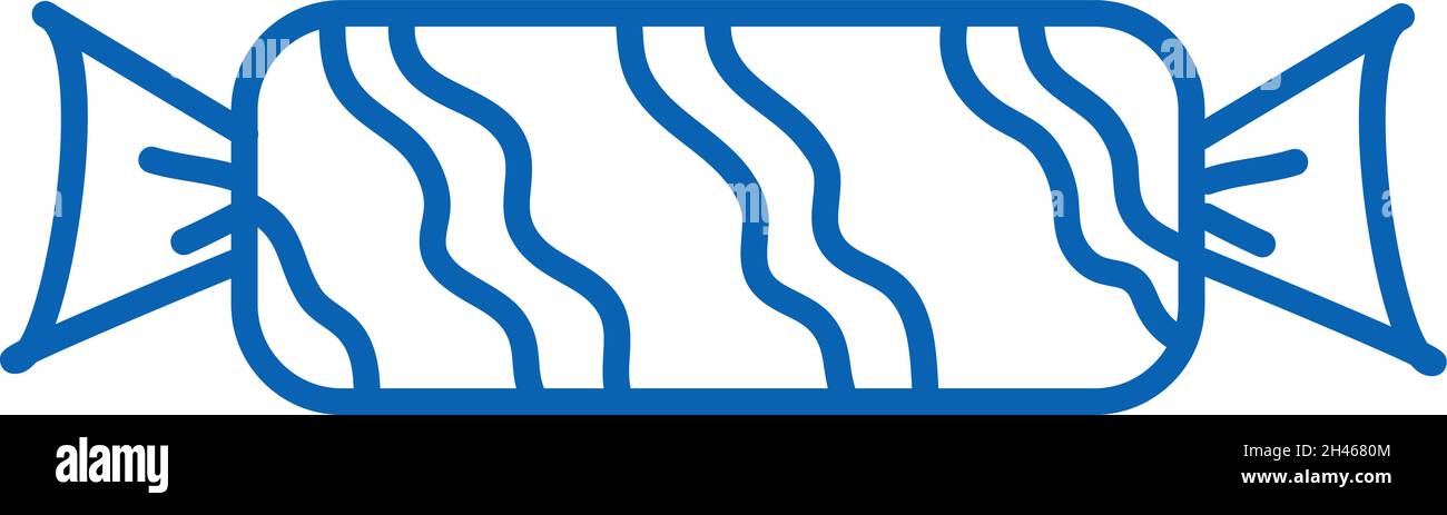 Blue candy, illustration, vector, on a white background Stock Vector ...