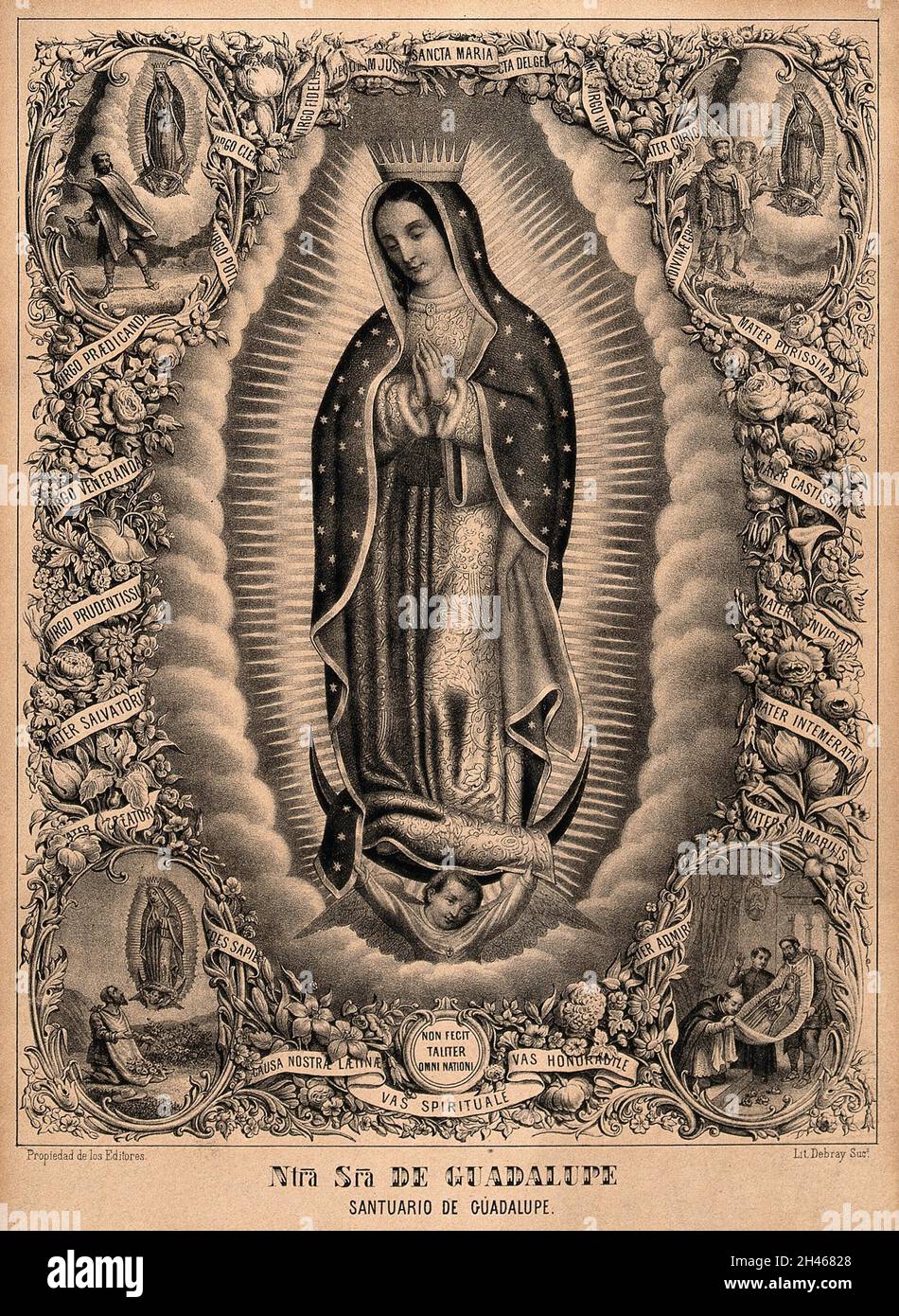 Saint Mary (the Blessed Virgin). Lithograph Stock Photo - Alamy