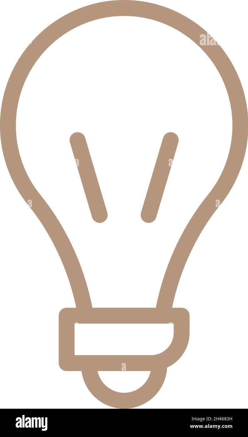 Brown bulb, illustration, vector, on a white background Stock Vector ...