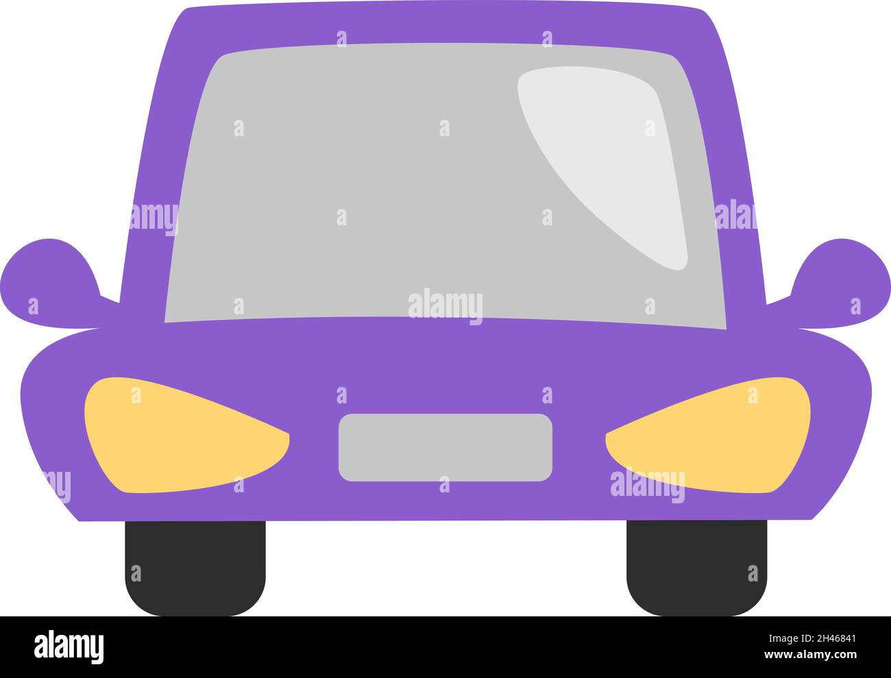 Lilac car, illustration, vector, on a white background Stock Vector ...