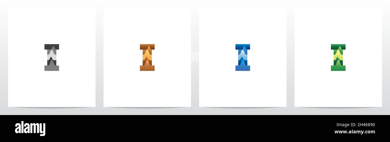 Terrain Landscape On Letter Logo Design I Stock Vector Image & Art - Alamy